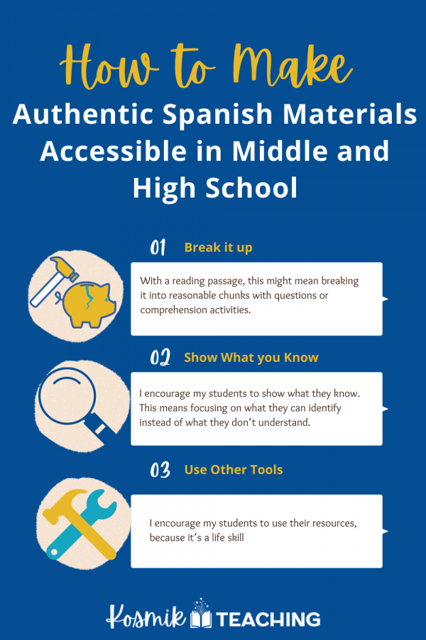 How to Make Authentic Spanish Materials Accessible in Middle and High ...