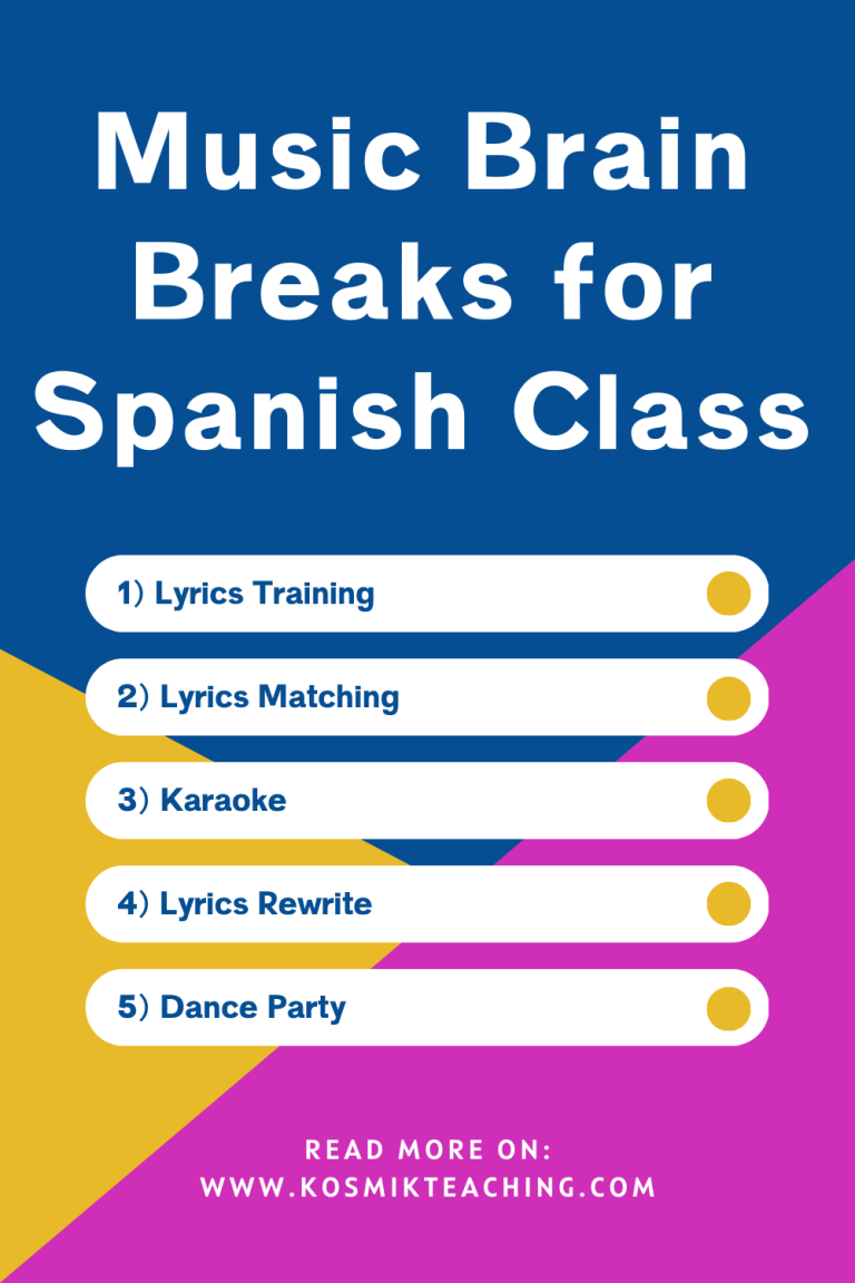 My Favorite Brain Breaks for Spanish Class - Kosmik Teaching