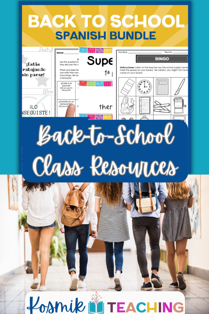 Back-to-School Spanish Class Review - Kosmik Teaching