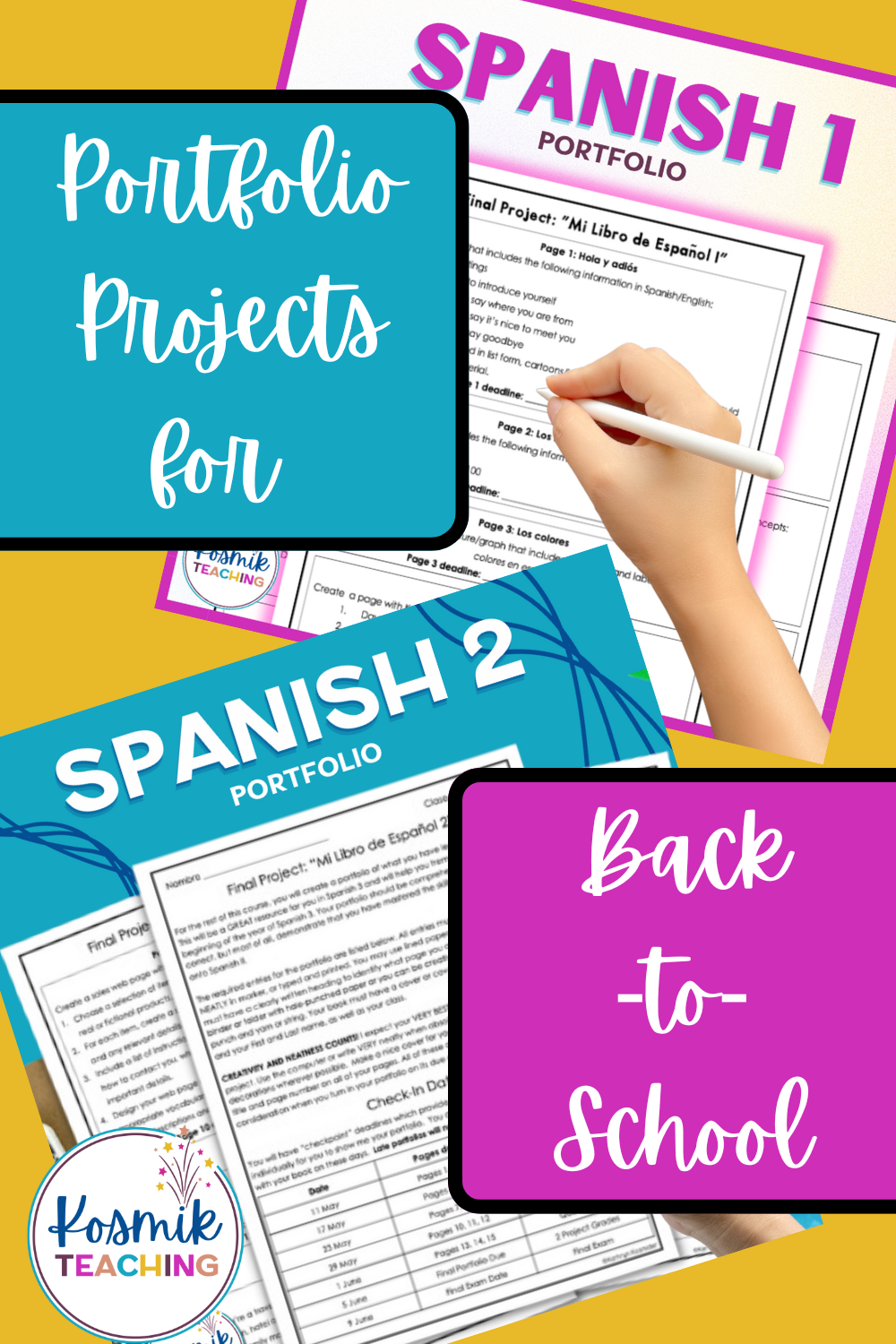 Back-to-School Spanish Class Review - Kosmik Teaching
