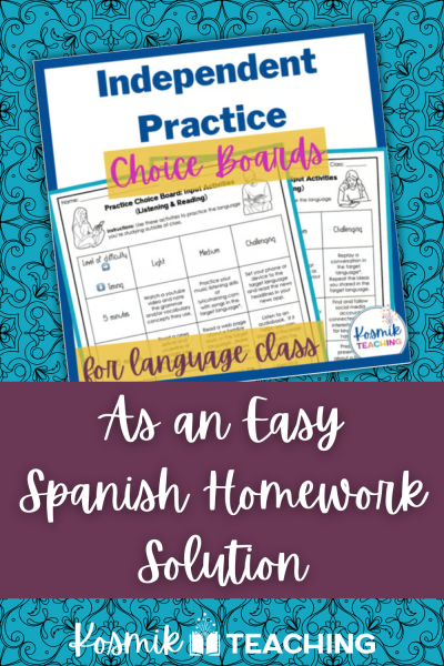 Easy Spanish Homework Solutions - Kosmik Teaching